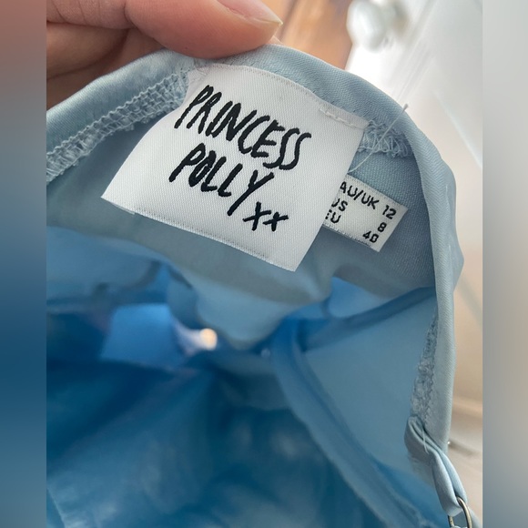 Princess Polly | Dresses | Princess Polly Blue Satin Dress | Poshmark